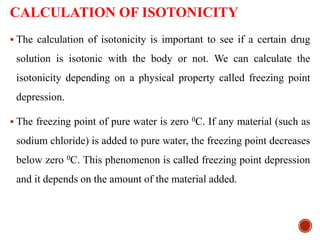 Lecture . One (isotonic solution ).pptx | Blood Disorders | Diseases and Conditions