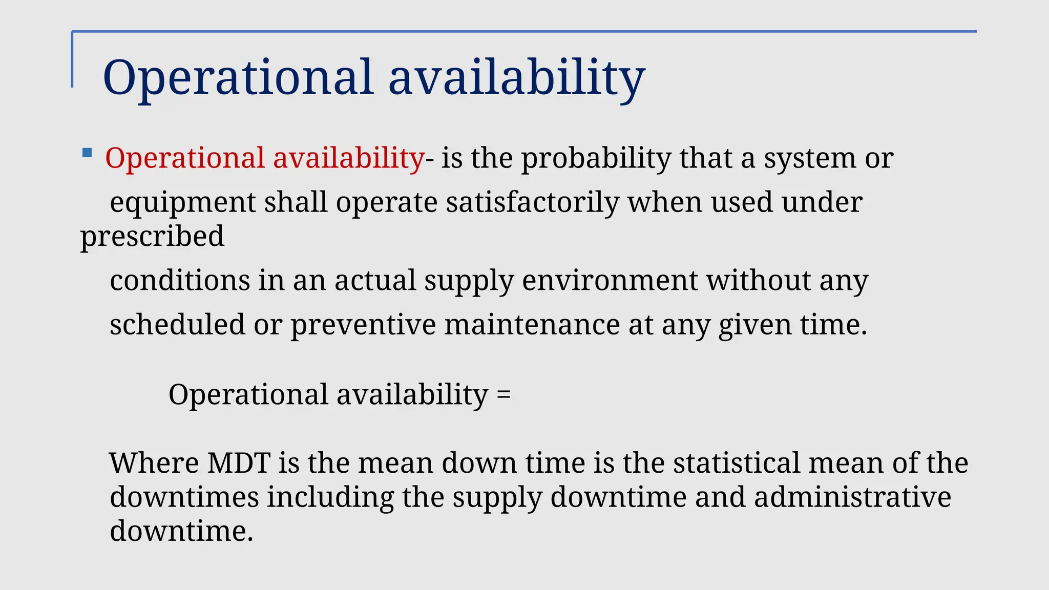 Reliability,maintainability and availability | PPTX