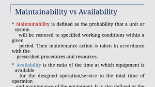 Reliability,maintainability and availability | PPTX | Operating Systems ...
