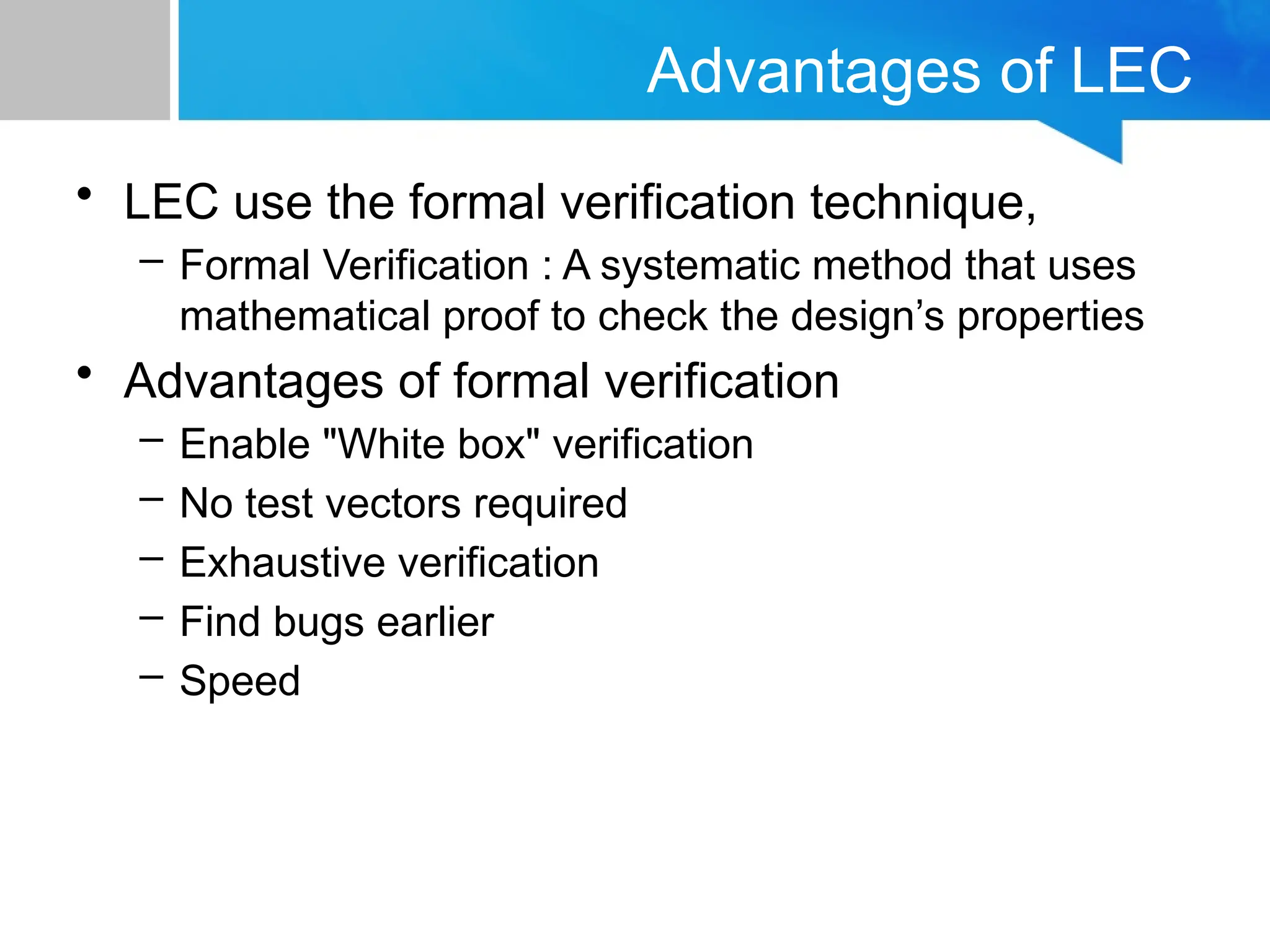 LEC lectrure on formal verification detail | PPTX | Programming Languages | Computing