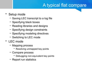 LEC.pptx lectrure on lec formal tool for vlsi | PPTX