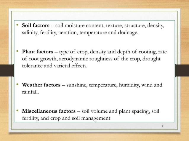 Lec.No. 7.Soil Plant Atmospheric Continum.pptx | Agriculture | Industries