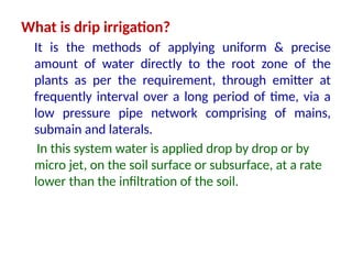 Lec.No.8 Drip irrigation system and mgt.pptx