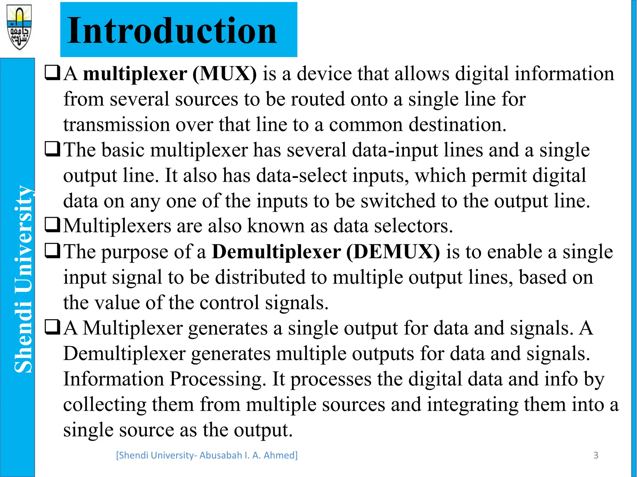 Digital system design lecture covering Multiplexers | PDF