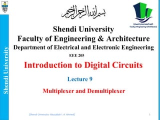 Digital system design lecture covering Multiplexers | PPT