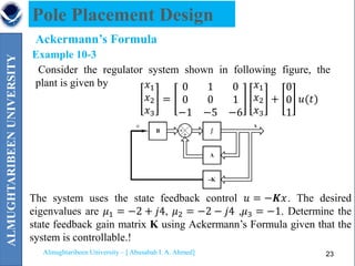 Linear Contol Systems design lecture number 10 | PDF