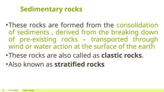 Lec.3. ROCKS-DEFINITION-FORMATION, CLASSIFICATION – IGNEOUS ...