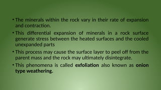Lec.7. Weathering of rocks and minerals- Physical, Chemical.pptx