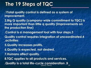 lecture about quality theory and definitions | PPT
