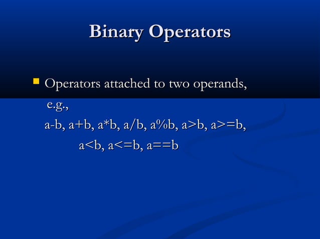 Lec 28 - operator overloading | PPT