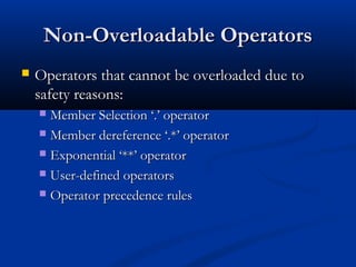 Lec 28 - operator overloading | PPT