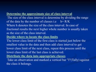 CLASSIFICATION AND TABULATION in Biostatic | PPT
