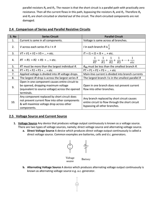 Lec 2 ohms law, voltage source & current source | PDF | Computer Networking | Computing
