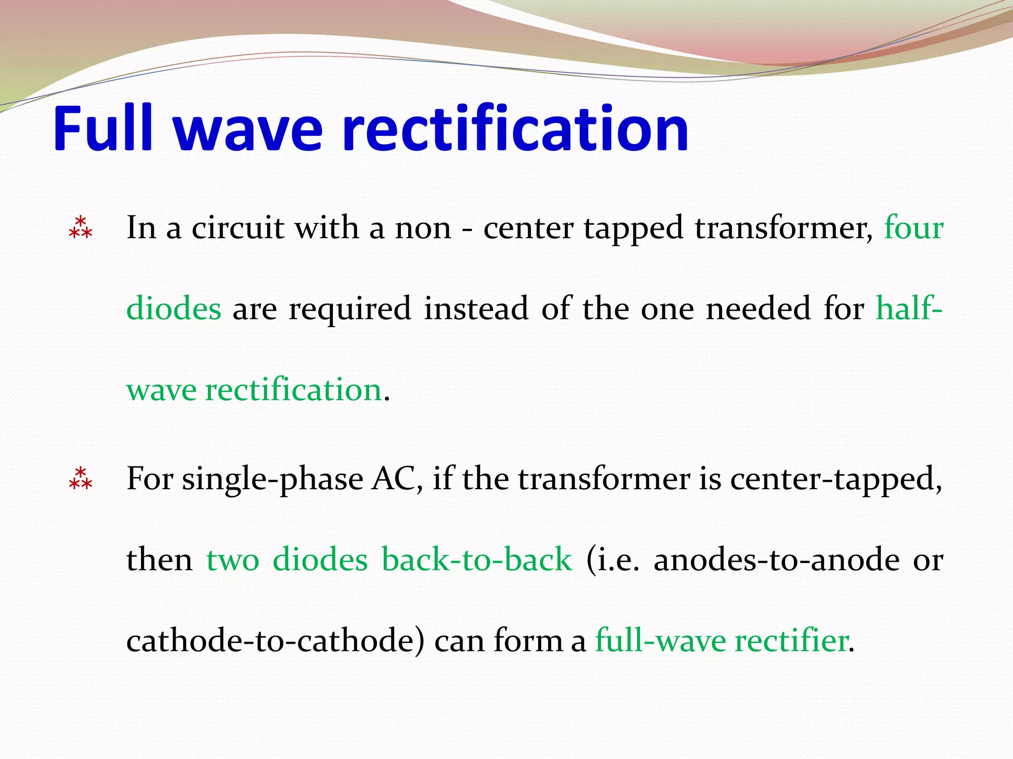 rectifiers and all about rectifier | PPTX