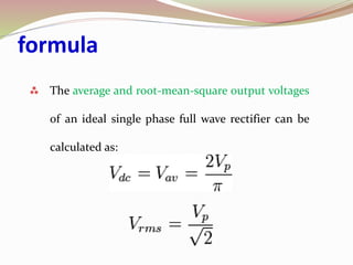 rectifiers and all about rectifier | PPTX