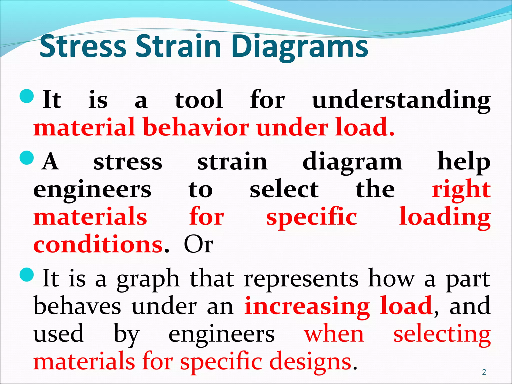 Lec 2 stress strain diagram (lec 2) | PPT