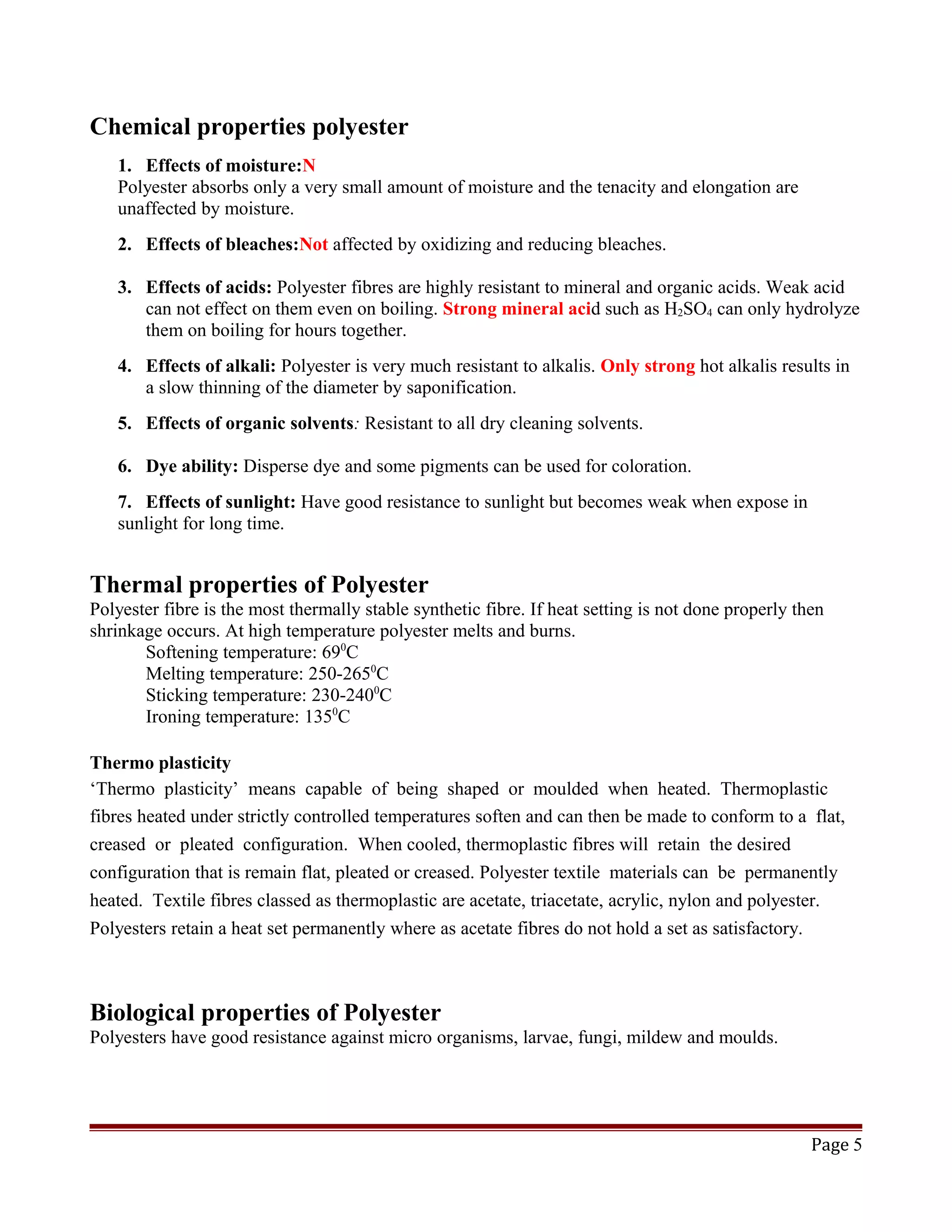 Polyester | DOC | Chemistry | Science