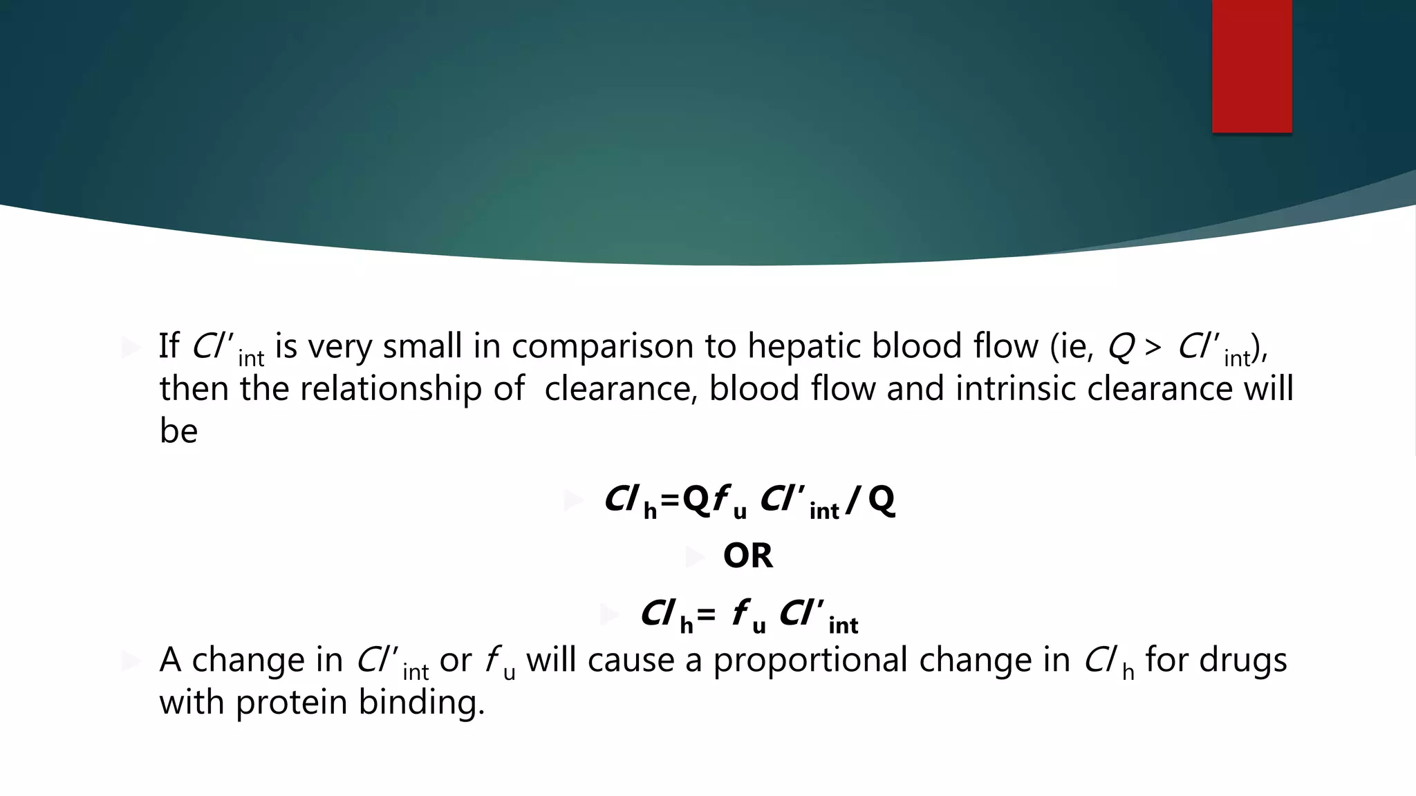 Lec 3.2-hepatic elimination (clearance of protien bound drugs) (1) | PPTX