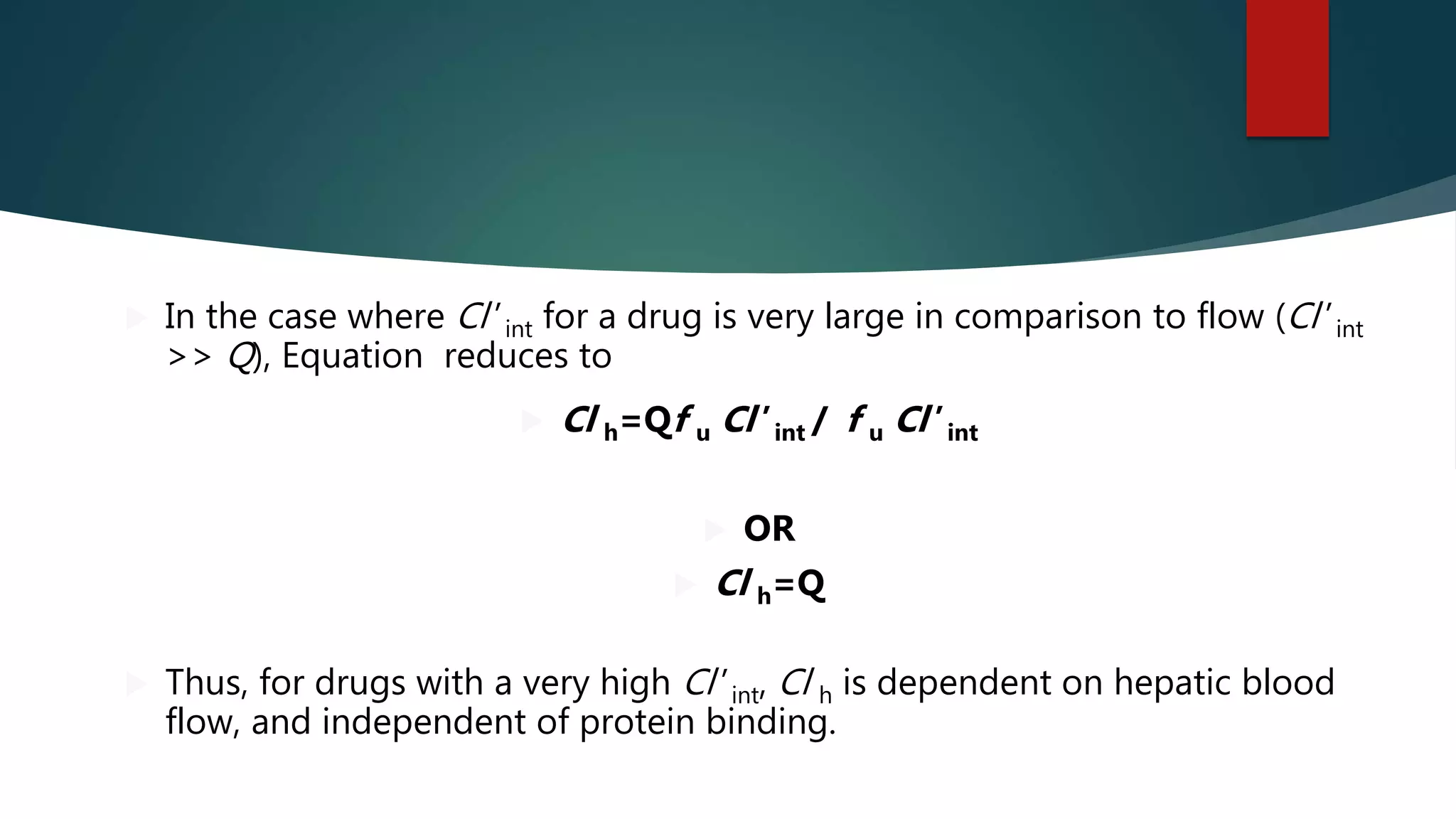 Lec 3.2-hepatic elimination (clearance of protien bound drugs) (1) | PPTX