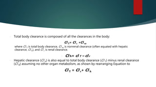 Lec 3.2-hepatic elimination (clearance of protien bound drugs) (1) | PPTX