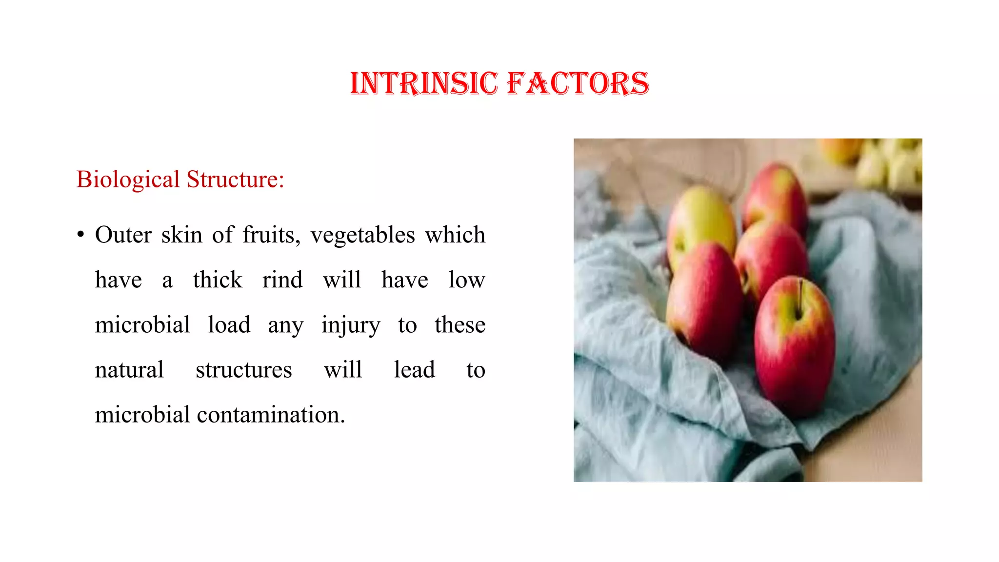 Factor affecting growth of microorganisms in food | PDF
