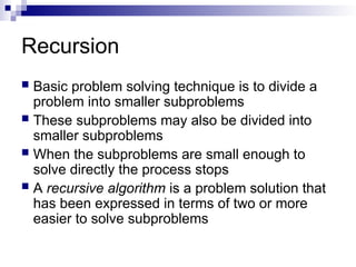 Lec-32 What is recursion? A mathematical look | PPT