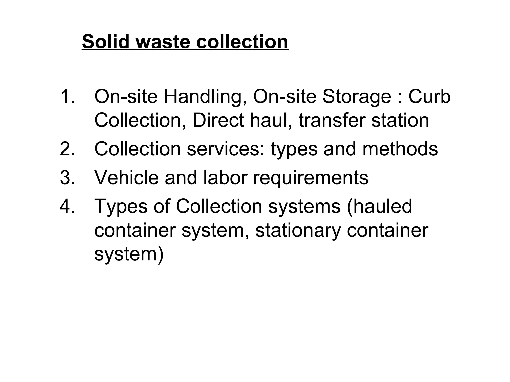 Environmental Engineering (waste collection) | PPT