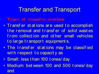 Environmental Engineering (transfer and transport of solid wastes) | PPT