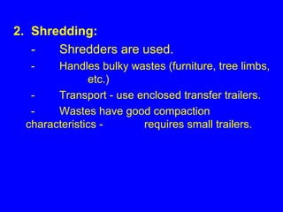 Environmental Engineering (transfer and transport of solid wastes) | PPT
