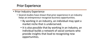 Lec 3 recognizing opportunities and generating ideas | PPTX