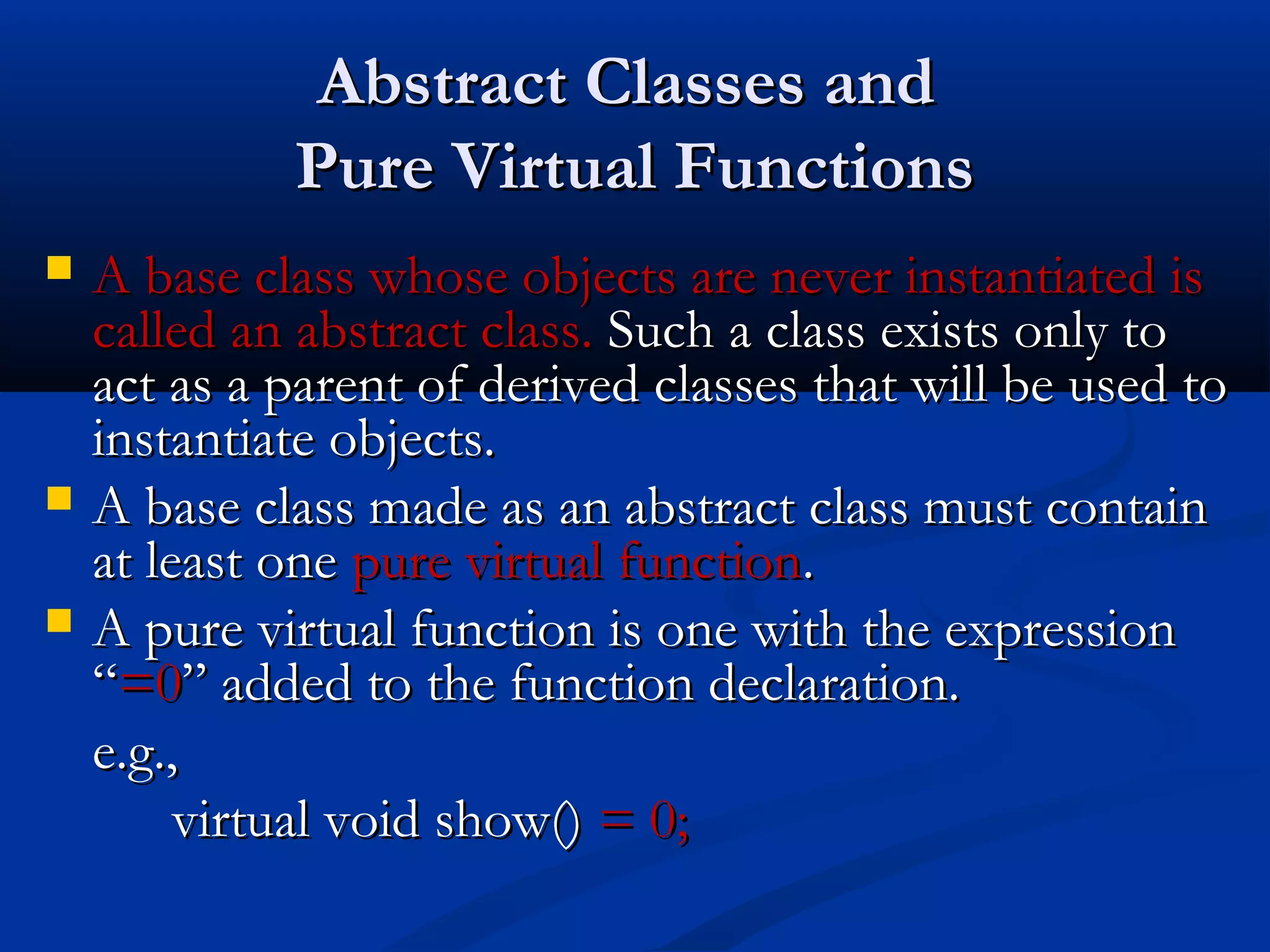 Lec 42.43 - virtual.functions | PPT