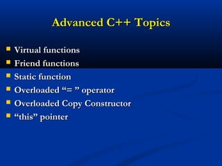 Lec 42.43 - virtual.functions | PPT