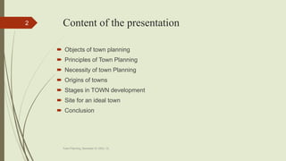 Lec- 4 Introduction to Town Planning.pptx | Developmental Sites | Real ...