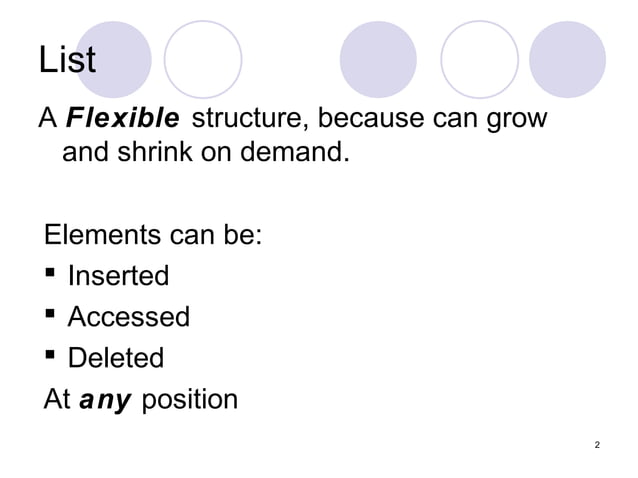 Algo>ADT list & linked list | PPT