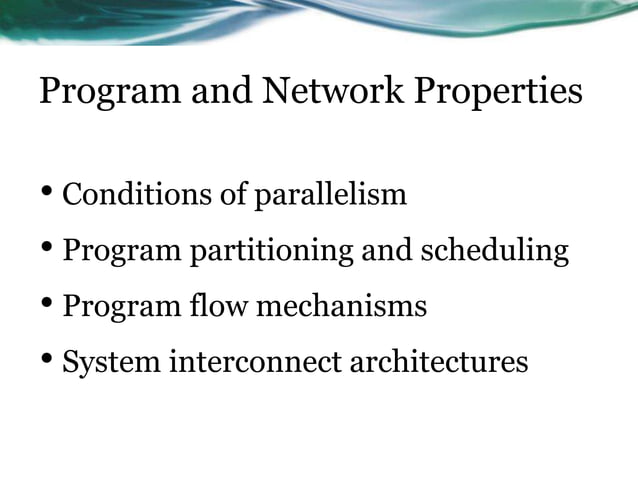 Lec 4 (program and network properties) | PPTX
