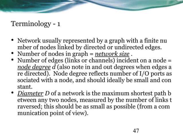 Lec 4 (program and network properties) | PPTX