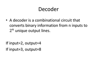 Combinational Logic with MSI and LSI | PPTX