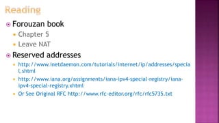 Lec 5(Ip Addressing and Subnets) | PPT