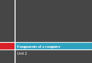Components of a computer-Unit-2 | PPT