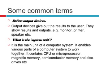 Components of a computer-Unit-2 | PPT
