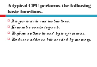Components of a computer-Unit-2 | PPT