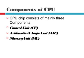 Components of a computer-Unit-2 | PPT