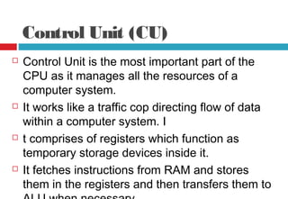 Components of a computer-Unit-2 | PPT