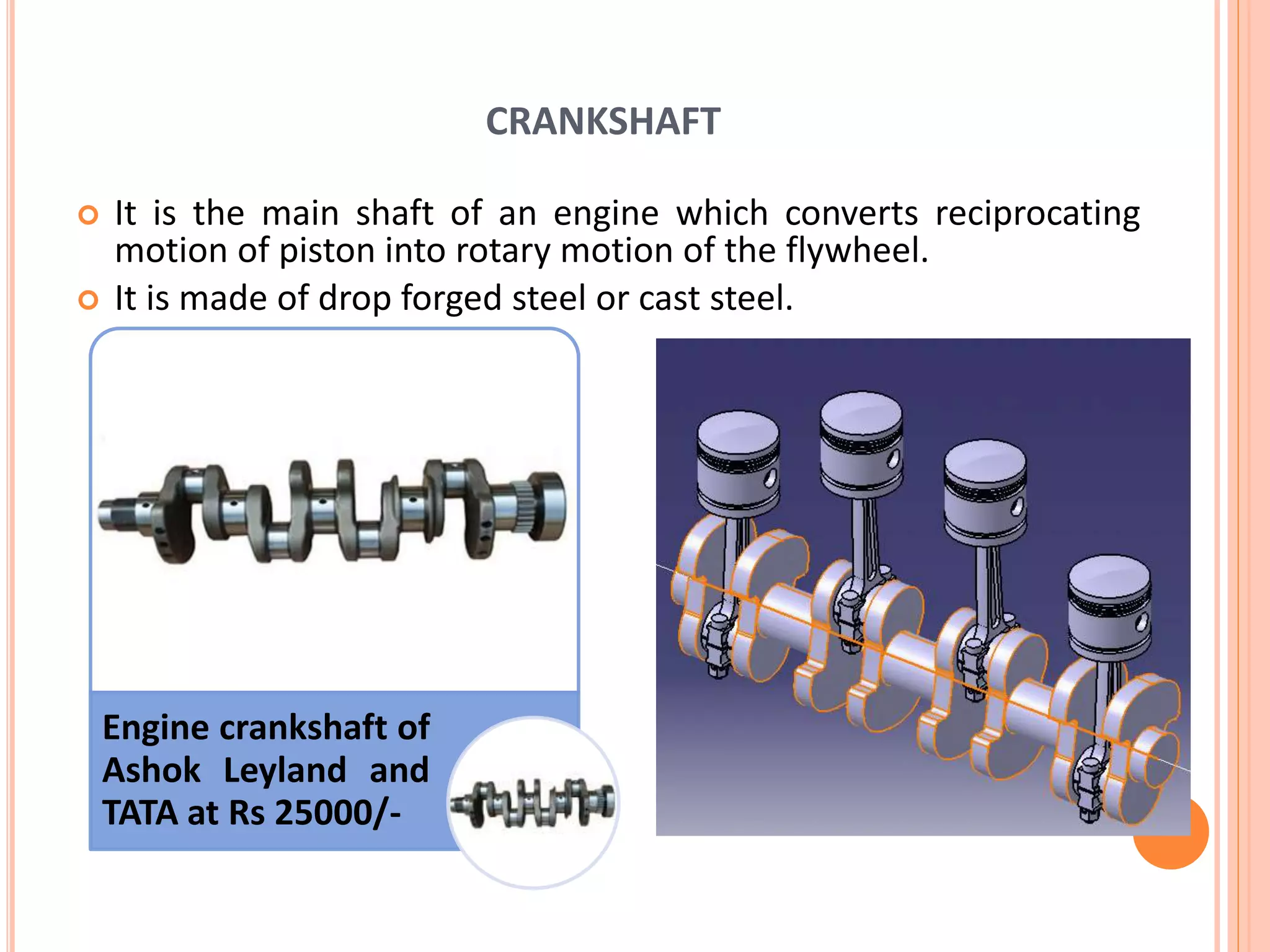 Introduction of engine components | PPTX