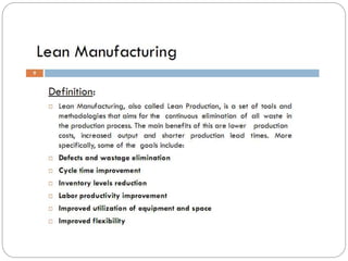 Lean manufacturing & Supply Chain | PPT