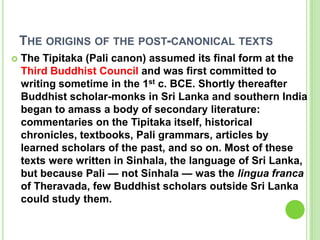 Lec. 5 the order of the important buddhist scriptures | PPTX