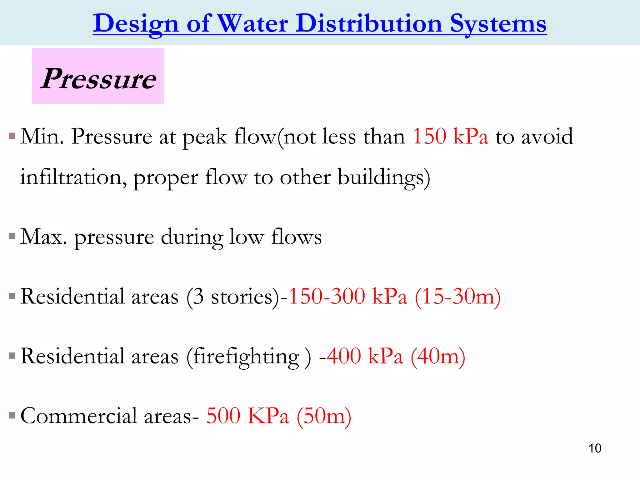design and analysis of water distribution System | PDF