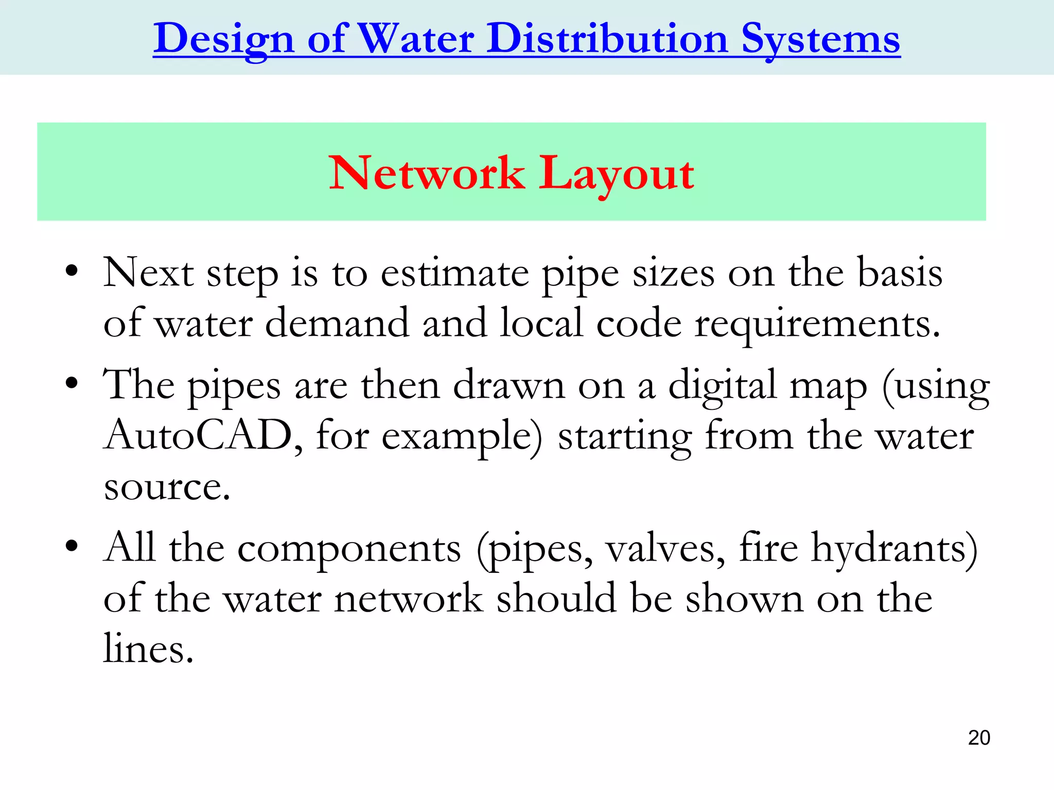 design and analysis of water distribution System | PDF