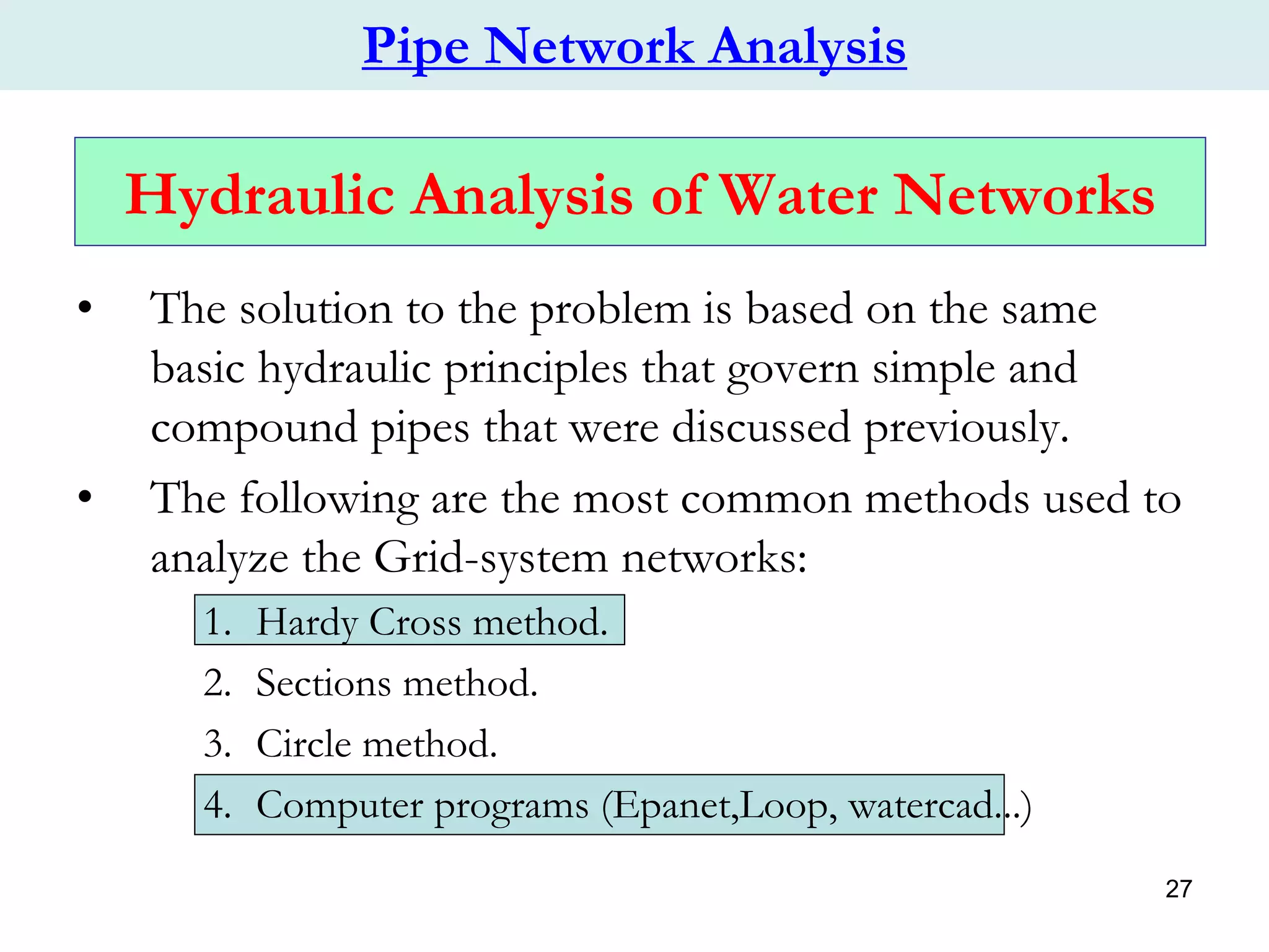 design and analysis of water distribution System | PDF