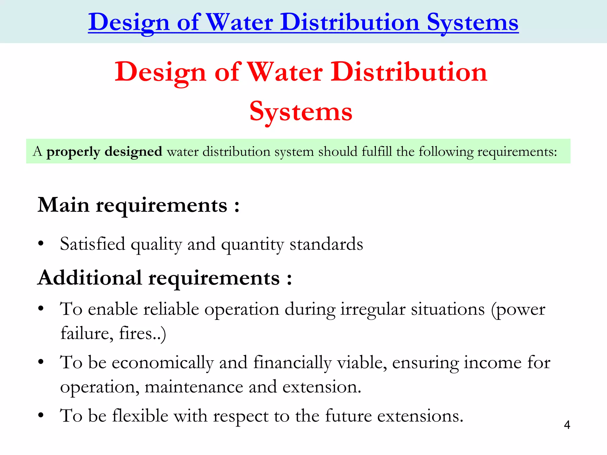 Design And Analysis Of Water Distribution System Pdf